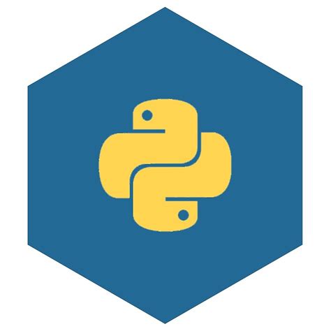 Python Blue Hexagon By Beardwizard Redbubble