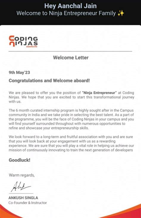 Aanchal Jain On Linkedin Codingninjas Codingninjas Campusambassador