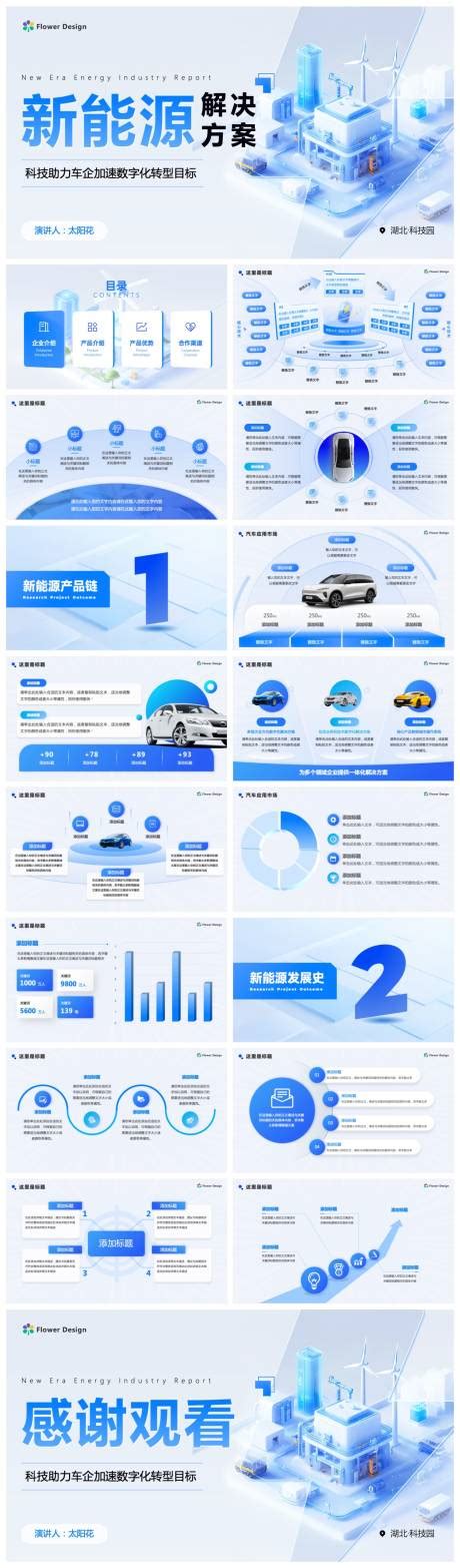 企业新能源汽车市场报告pptpptx广告设计素材海报模板免费下载 享设计