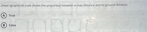 Solved A Linear Graphical ﻿scale Shows The Proportion