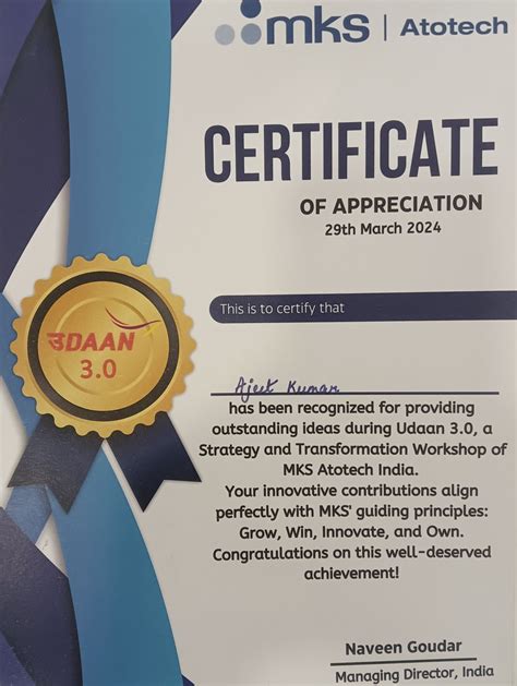 Ajeet Kumar On Linkedin Harder Appreciation Mksatotech Udan3