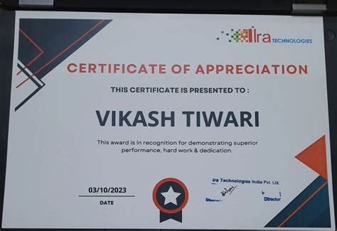 Vikash Tiwari On Linkedin Recognition Appreciation Thankyou