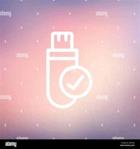Usb Flash Drive Thin Line Icon Stock Vector Image And Art Alamy