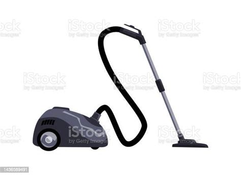 호스가있는 클래식 진공 청소기 흰색 배경에 격리 된 평면 벡터 일러스트레이션 가정 생활에 대한 스톡 벡터 아트 및 기타 이미지 가정 생활 과거 기계류 Istock