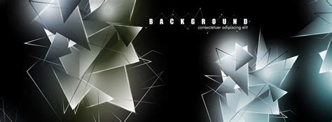 겹치는 빛나는 삼각형이 있는 추상적 배경입니다 격리 된 검은 색 배경 Eps 10의 벡터 그림 3차원 형태에 대한 스톡 벡터 아트 및 기타 이미지 Istock