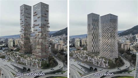 გმირთა მოედანზე ივანიშვილის ცათამბჯენის პროექტი 65 დან 52 სართულამდე შემცირდა ფოტოები