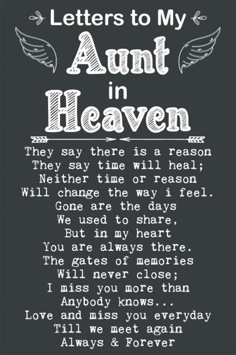 Letters To My Aunt In Heaven Grief Quote Journal Grieving The Loss Of Your Aunt Grief Journal