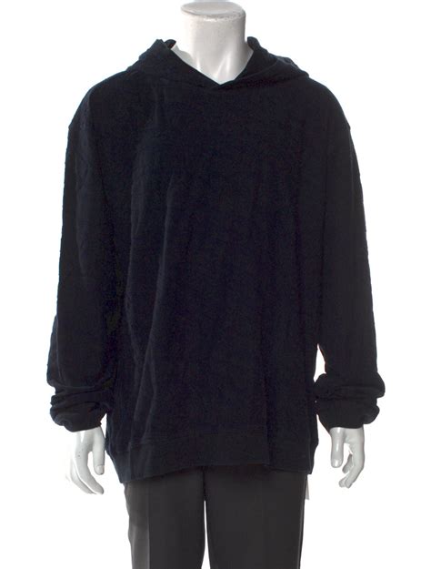 John Varvatos V Neck Long Sleeve Hoodie Black Sweatshirts And Hoodies