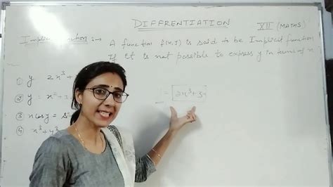 Differentiation Of Implicit Functions Class 12 Youtube