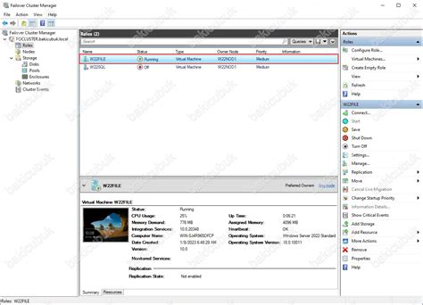 Windows Server 2022 Hyper V Failover Cluster Live Migration Baki Çubuk