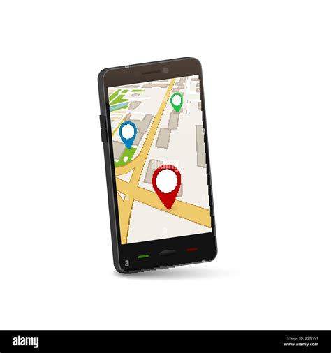 Mobile Gps Navigation Concept 3d Map Vector Application For City Gps Mobile Gps Navigation