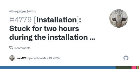 Installation Stuck For Two Hours During The Installation Of Vllm Issue Vllm Project