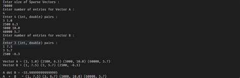 Implementing Sparse Vector In Java Geeksforgeeks