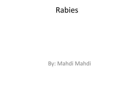Ppt Rabies Powerpoint Presentation Free Download Id
