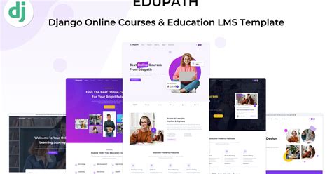 Edupath Django Online Courses And Education Lms Site Templates Landing Page Templates Ft Free