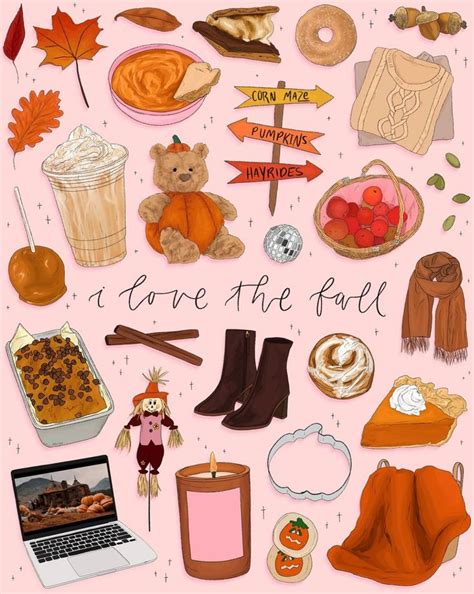 Pink Autumn Aesthetic Wallpaper Girly Autumn Wallpaper Fall Mood