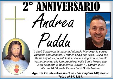 Funerali E Annunci Funebri A Andrea Puddu Funer24