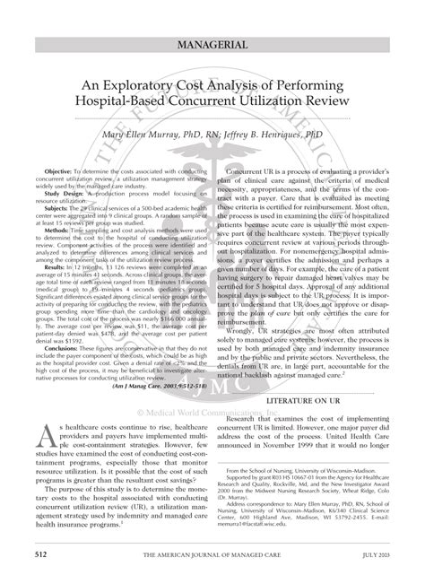 pdf an exploratory cost analysis of performing hospital based