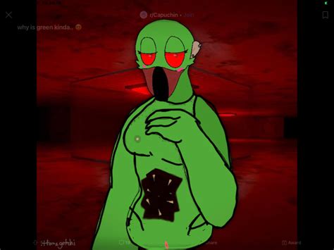 Rule 34 Capuchin Capuchin Monkey Female Green Skin Haplorhine Monkey