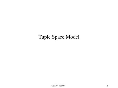 ppt tuple space model powerpoint presentation free download id 2900703