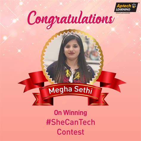 aptech learning congratulations to megha sethi the facebook