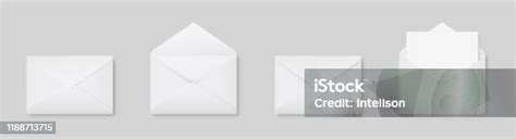 현실적인 빈 흰색 편지 종이 C5 또는 C6 봉투 전면보기 A6 C6 A5 C5 템플릿이 회색 배경에서 열리고 닫힙니다 스톡 벡터 봉투에 대한 스톡 벡터 아트 및 기타