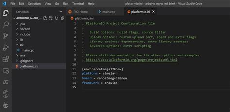 vs code ide platformio extension for arduino programming iot