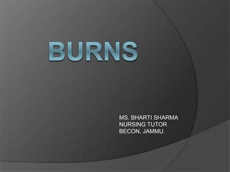 Fluid Calculation For Burn Ppt First Aid Injuries