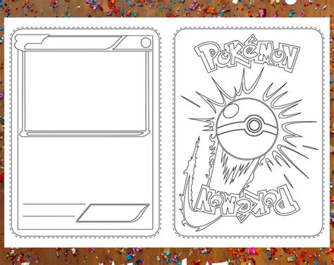 Pokemon Card Coloring Page Printable Crafts And Party Activities Pdf