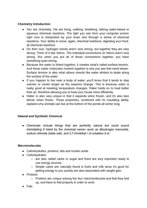 Introduction To Biochemistry Chemistry Introduction You Are Chemistry We Are Living Walking