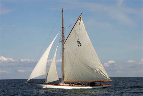 Rostock Sailing Gaffelrigg Auf Mahagoni 12er Heti Unter Segeln