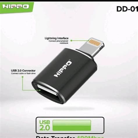 Jual Hippo Otg Iphone Dd 01 Otg Usb Lightning Adapter Converter Iphone Ipad Plug Shopee Indonesia