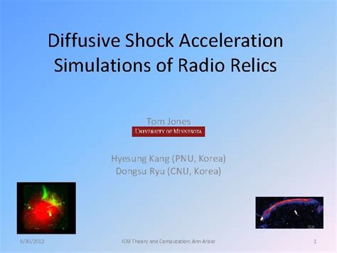 diffusive shock acceleration simulations of radio relics tom