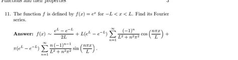 Solved 1 The Function F Is Defined By F X Ex For L Chegg Com