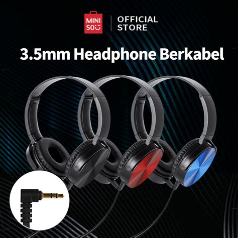 Jual Miniso Headset Berkabel Ikat Kepala Yang Dapat Disesuaikan Dengan Mikrofon Jack 3 5 Mm
