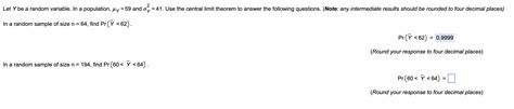 Solved Let y be a random variable In a population μy Chegg