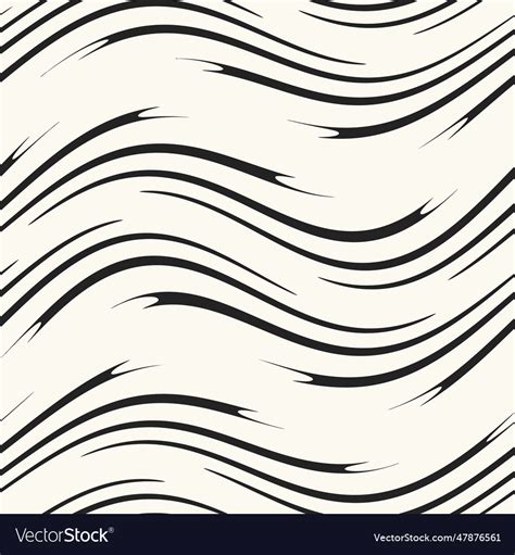 Monochrome Variegated Textured Wavy Pattern Vector Image