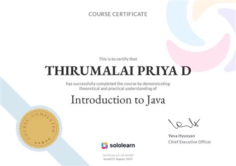 Thirumalai Priya D On Linkedin Happy To Share My Completion Of Certified Course On
