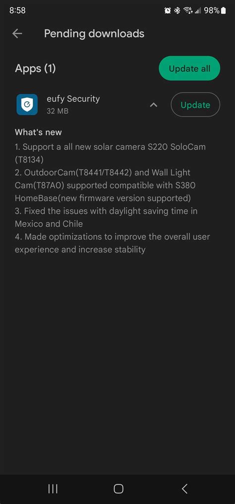 Android App Update Reufycam