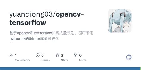Github Yuanqiong03opencv Tensorflow 基于opencv和tensorflow实现人脸识别，程序采用