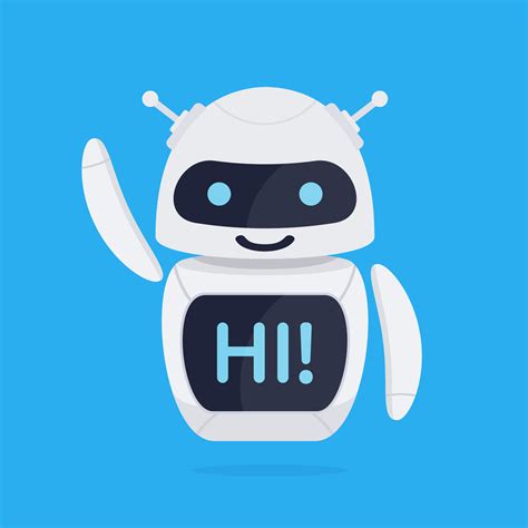 Chatbot Robot Concepto Linda Larva Del Moscardón Decir Los Usuarios Hola Chatbot Saluda En
