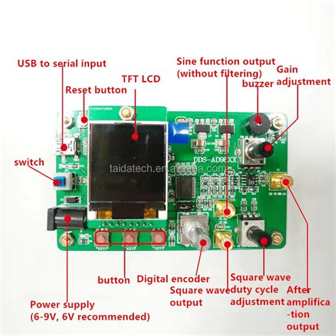 Taidacent Ad9851 Module Sweep Frequency Generator Circuit Sweep Generator Arbitrary Waveform