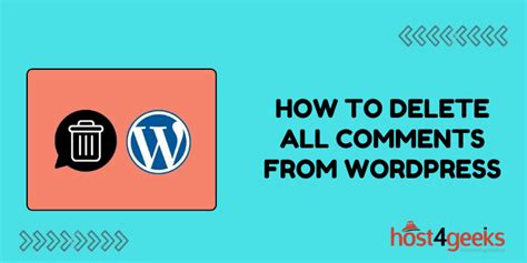 how to delete all comments from wordpress
