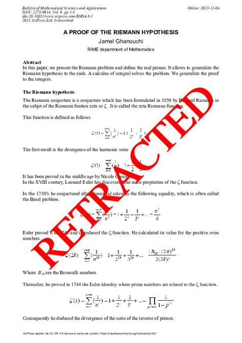 Pdf A Proof Of The Riemann Hypothesis Toshiro Takami
