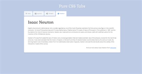 Create Responsive Animated Tabs Using HTML And Pure CSS