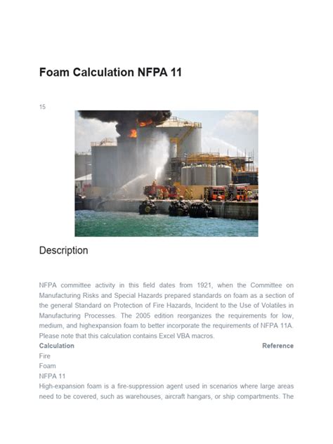 Foam Calculation Nfpa 11 Download Free Pdf Ventilation