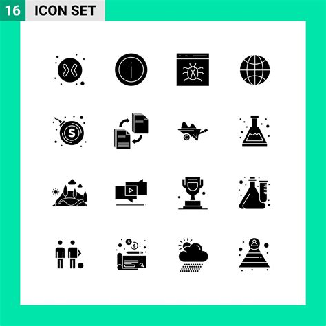 Set Of 16 Modern Ui Icons Symbols Signs For Bomb Explosion Iot App Internet Of Things