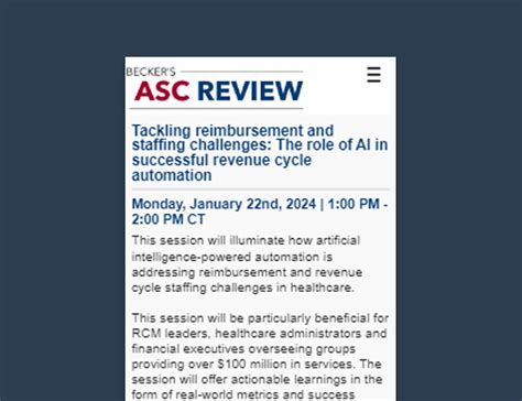 Tackling Reimbursement And Staffing Challenges The Role Of Ai In