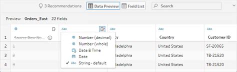 配置数据集 Tableau
