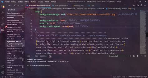 设置vscode的背景图片和主题—超帅的插件vscode背景自定义角什么插件 Csdn博客